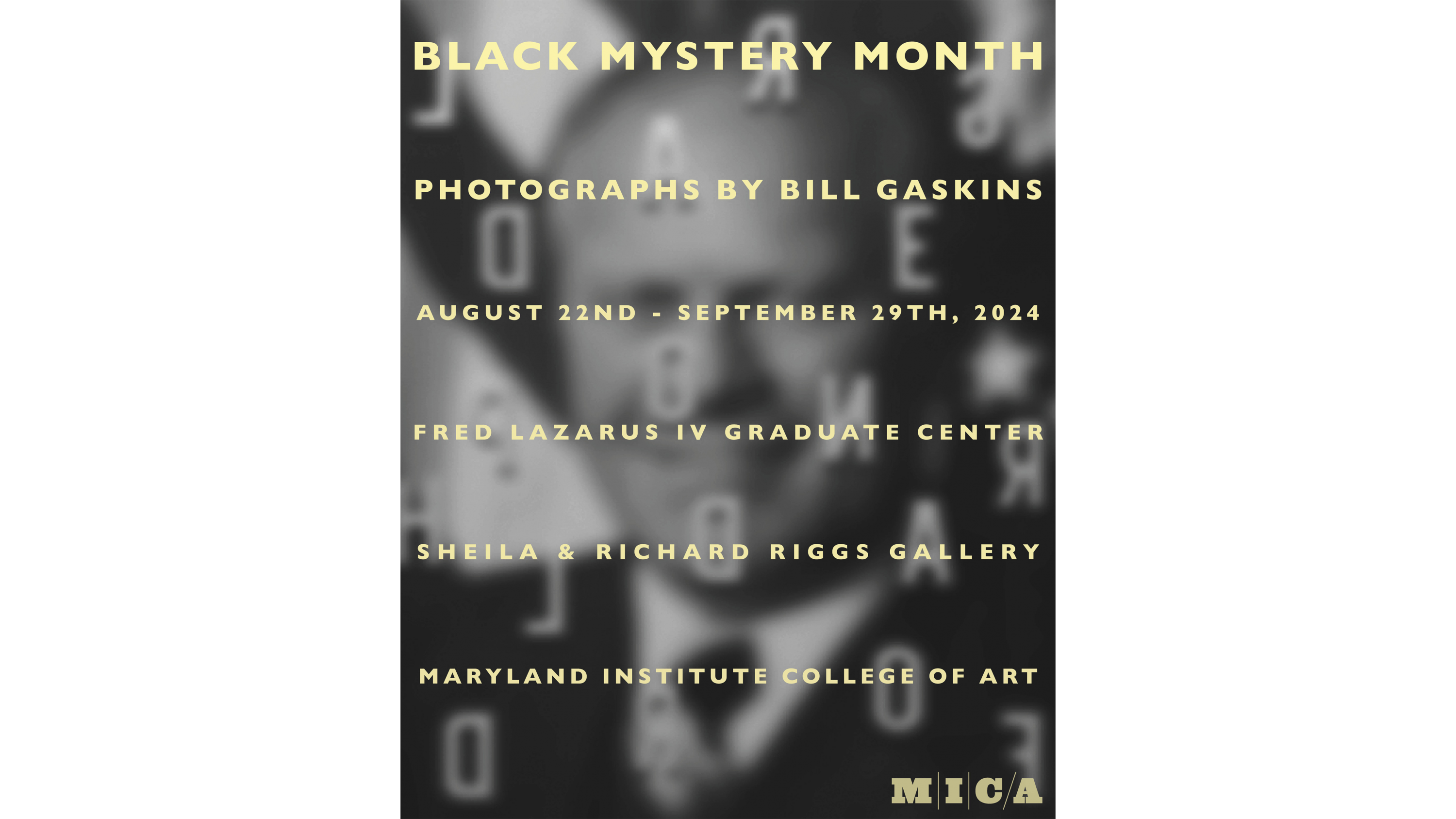 Black Mystery Month: Photographs by Bill Gaskins | MICA