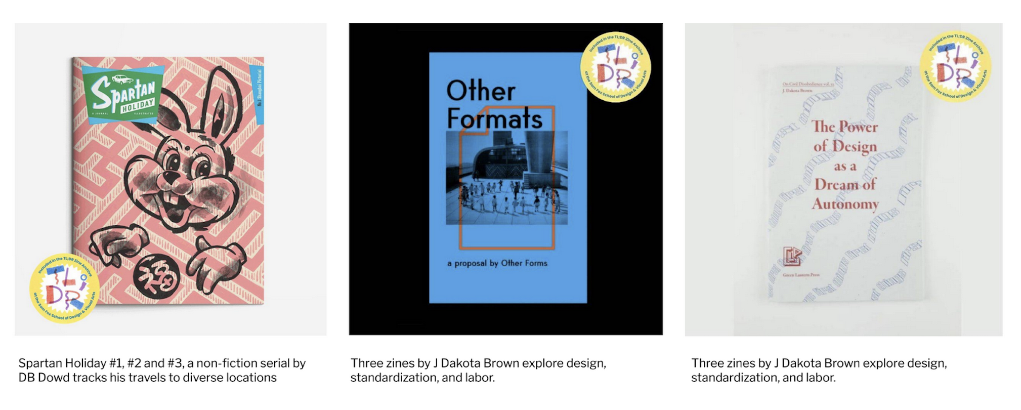 TL;DR Zine exhibition | MICA