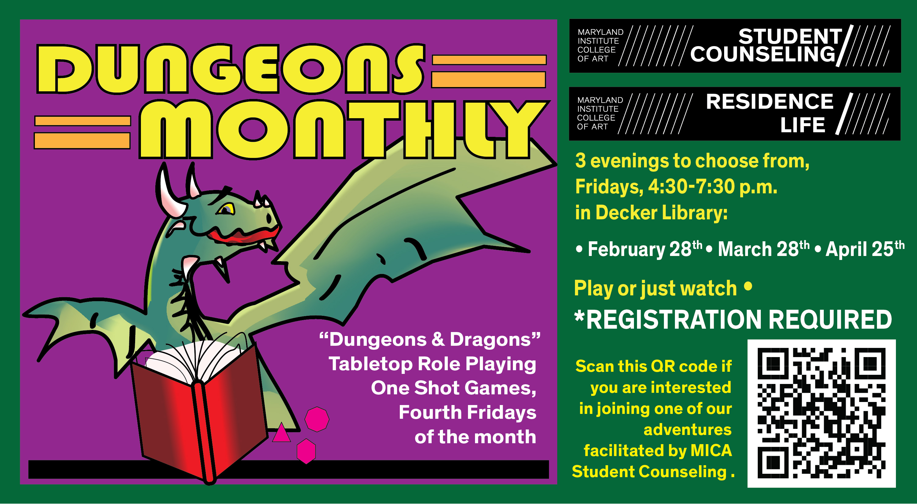 Dungeons Monthly: “Dungeons & Dragons-Roll Play!" One-Shots! | MICA