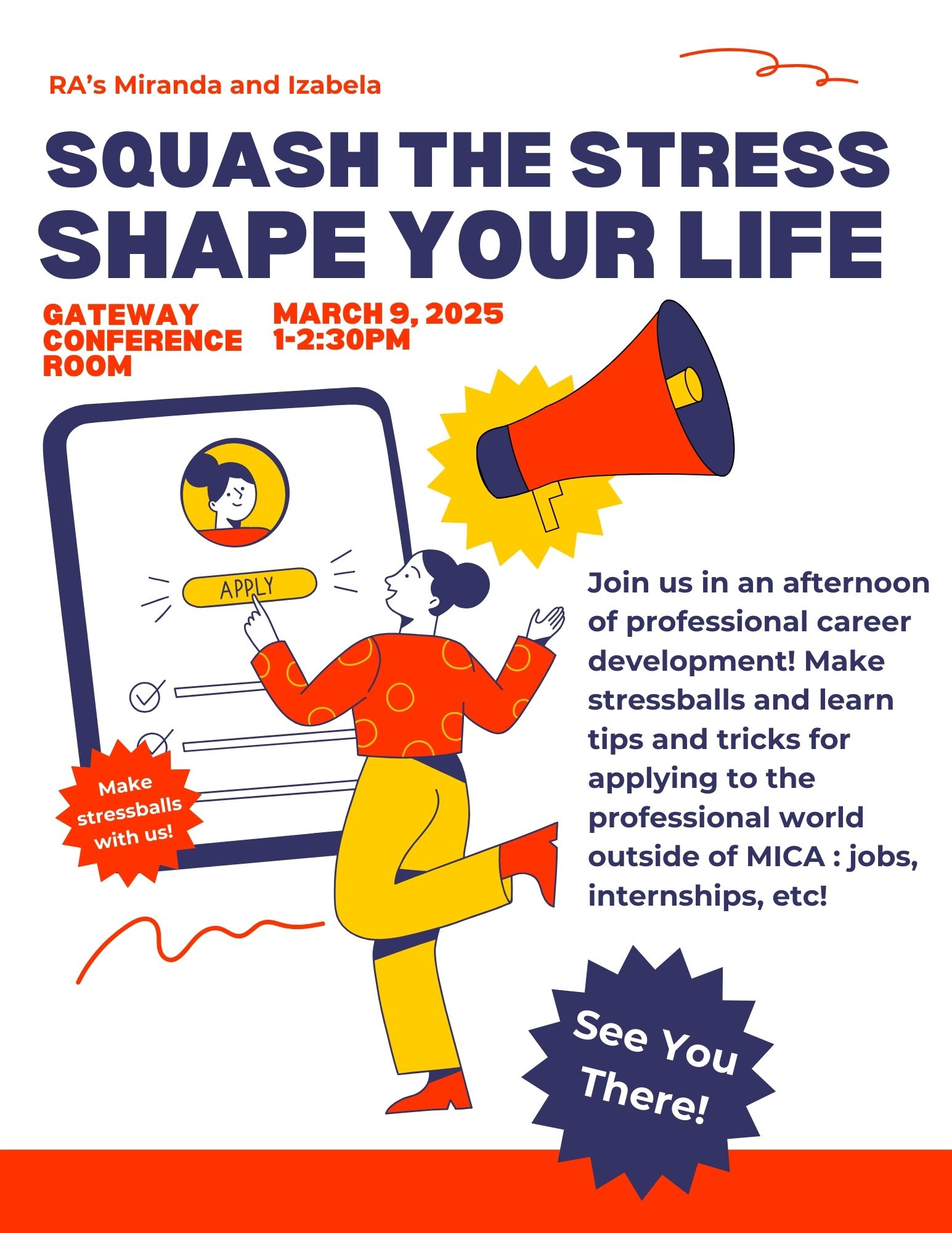 squash the stress, shape your life | MICA